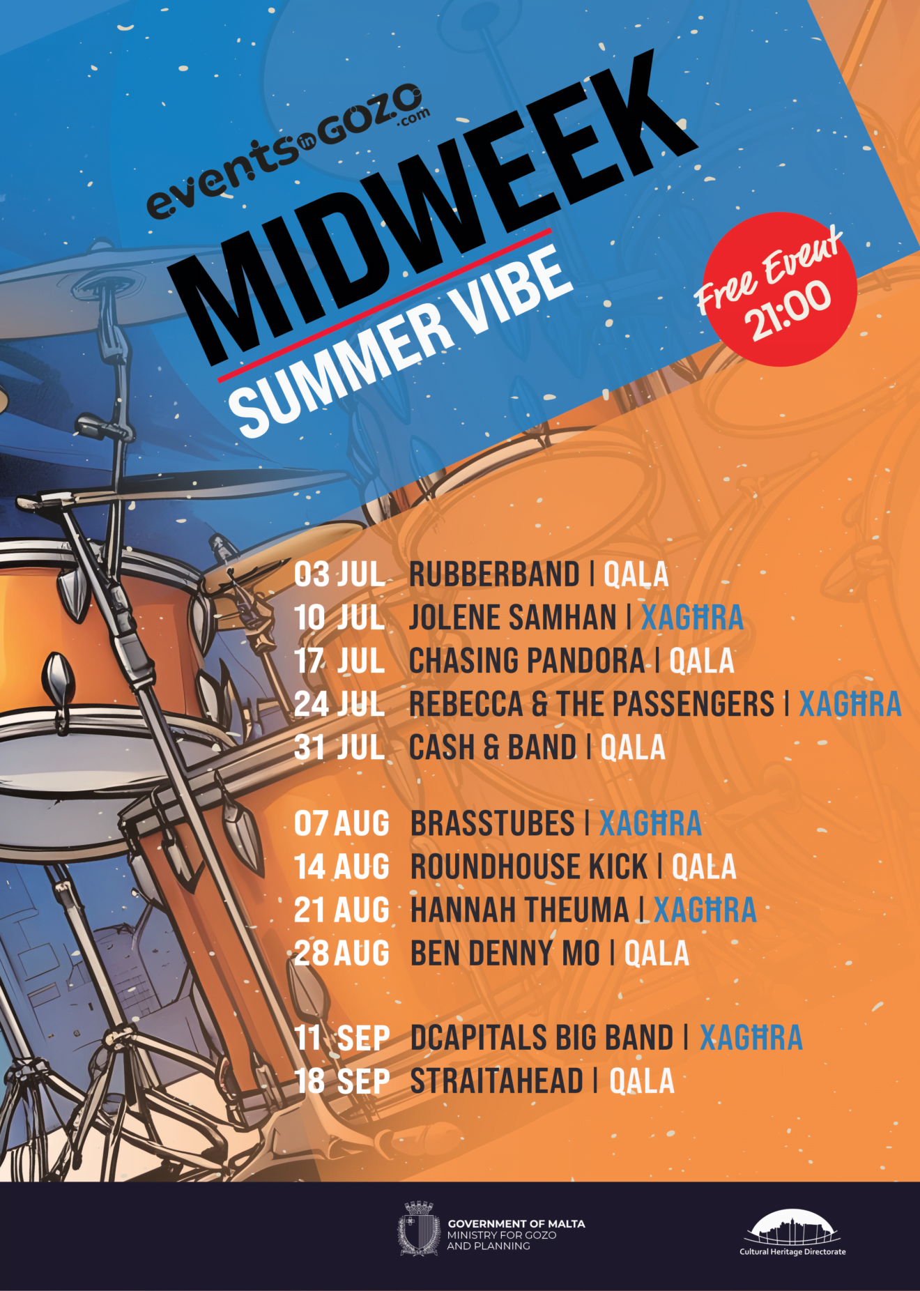 Midweek Summer Vibes - Events in Gozo - islandofgozo.org
