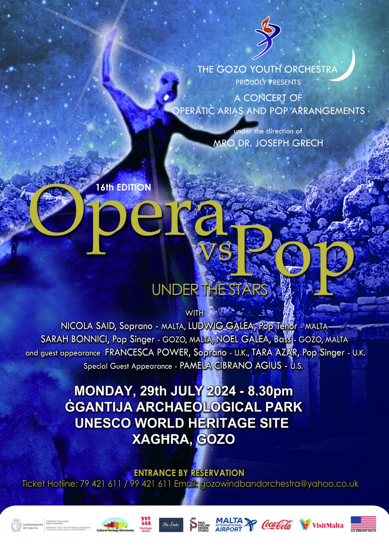 Opera vs Pop Under The Stars – 16th Edition - Events in Gozo ...