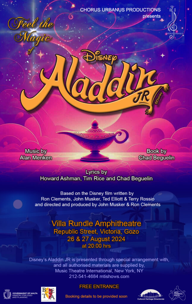 Disney’s Aladdin Jr - Events in Gozo - islandofgozo.org