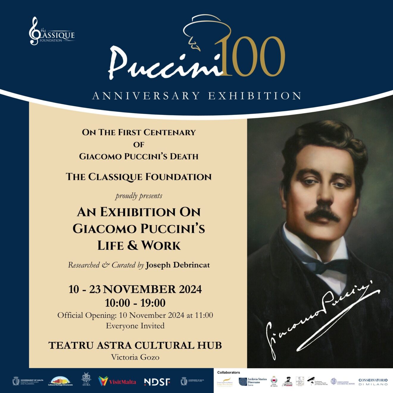 Puccini 100 – Anniversary Exhibition - Events in Gozo - islandofgozo.org